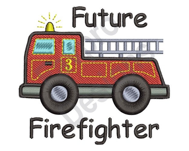Future Firefighter - Machine Embroidery Design - Etsy