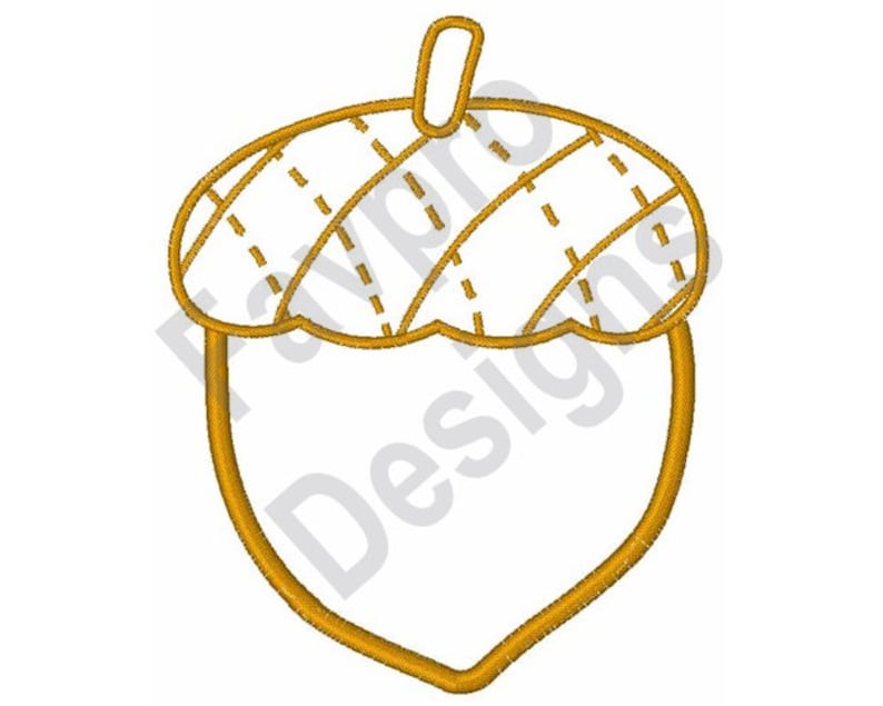 Acorn Outline - Machine Embroidery Design - Etsy