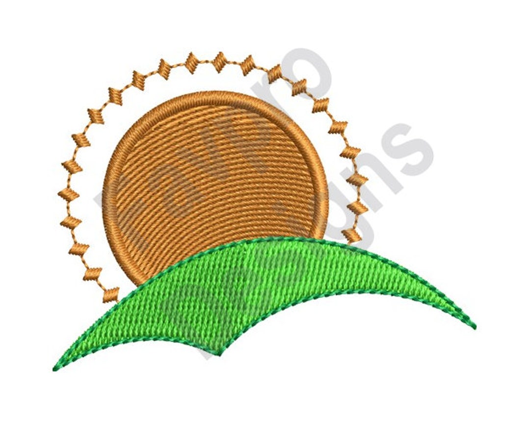 Sun & Landscape - Machine Embroidery Design - Etsy