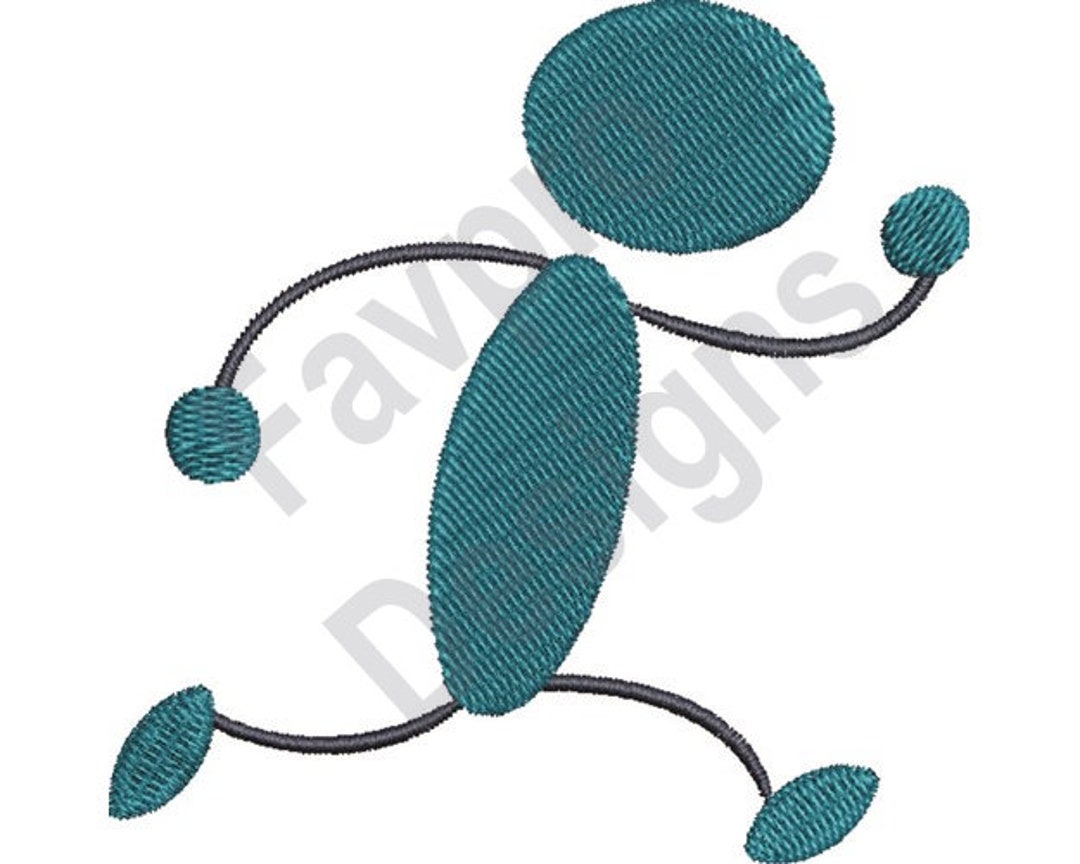 Stickman Running - Machine Embroidery Design - Etsy