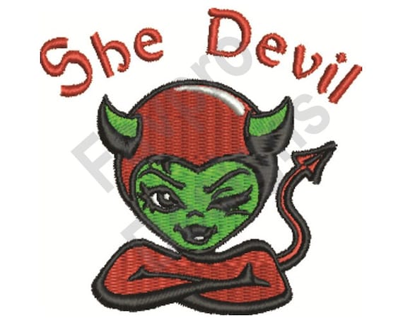 She Devil Machine Embroidery Design | Etsy