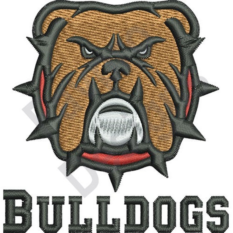 Bulldog Embroidery - Etsy