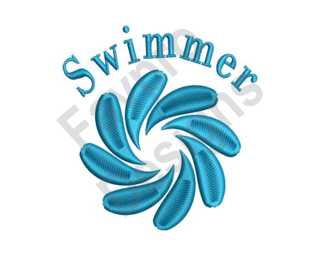 Swimmer - Machine Embroidery Design - Etsy