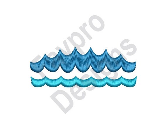 Ocean Waves Machine Embroidery Design | Etsy