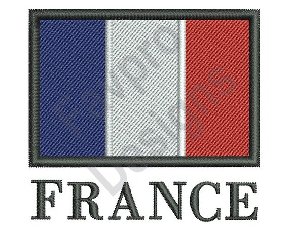 France Flag Machine Embroidery Design - Etsy