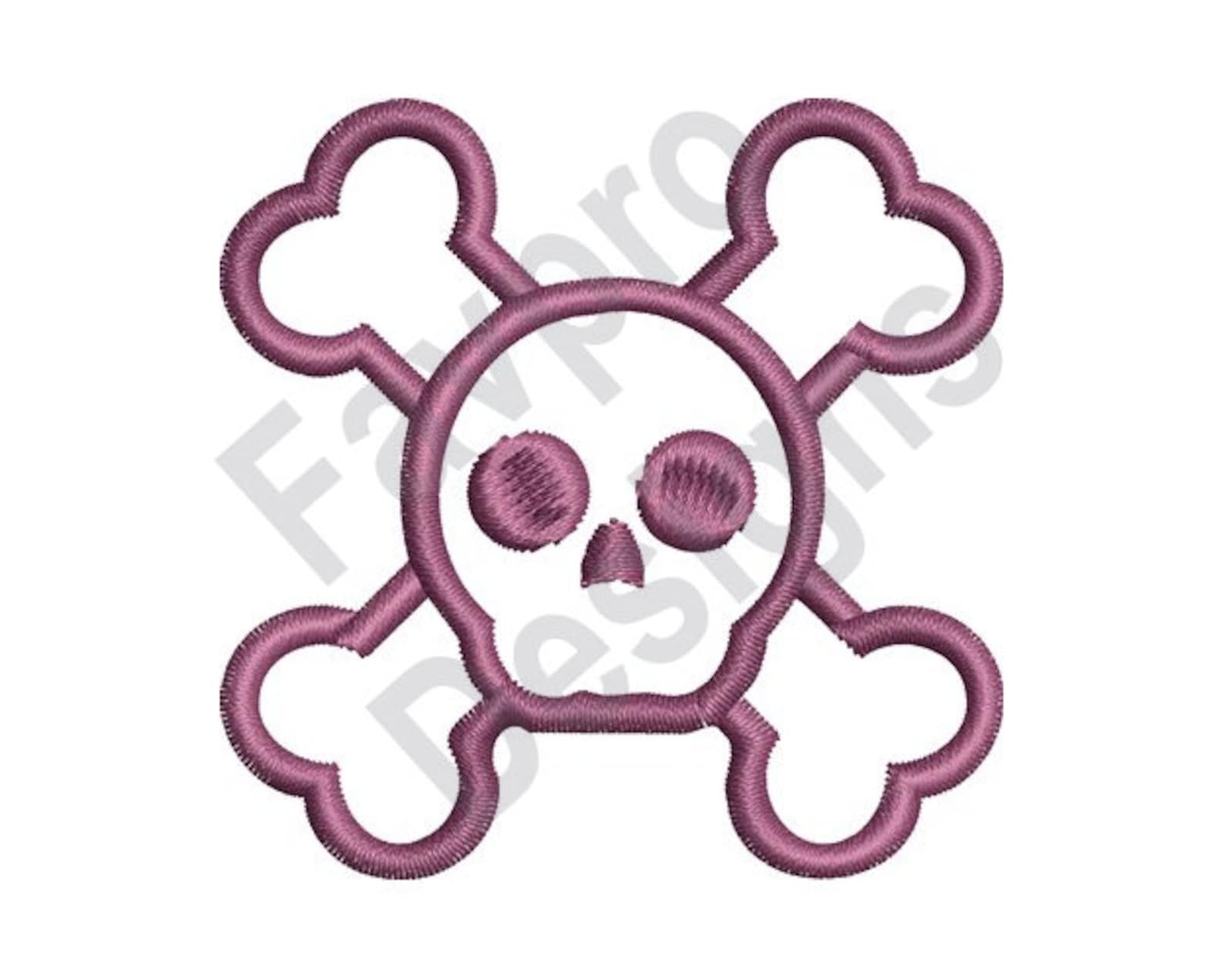 Skull and Crossbones Machine Embroidery Design | Etsy