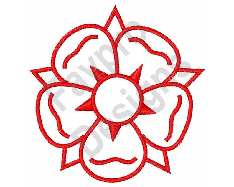Tudor Rose Machine Embroidery Design | Etsy