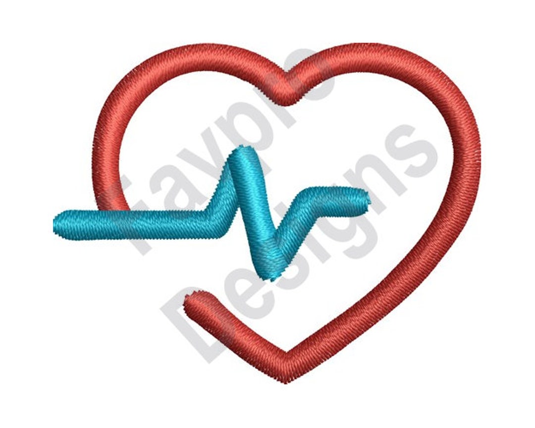 Heart Beat - Machine Embroidery Design - Etsy