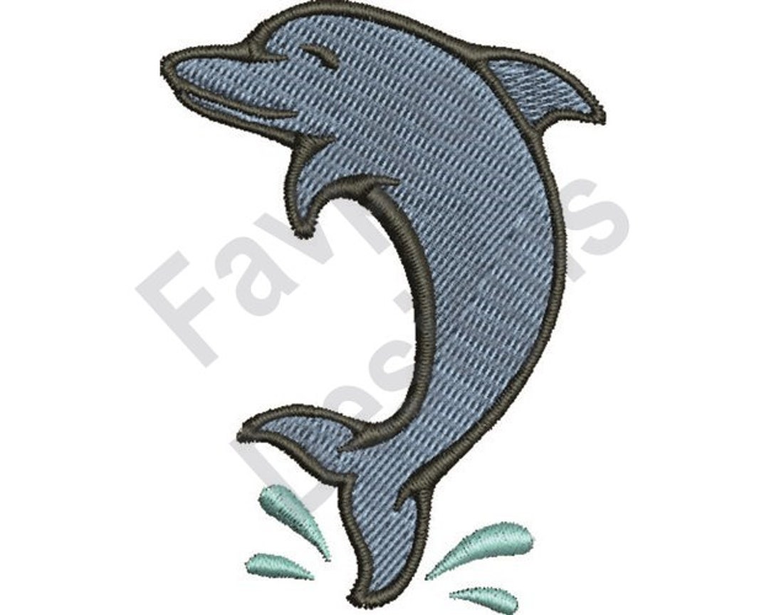 Jumping Dolphin - Machine Embroidery Design - Etsy