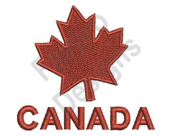 Canada Machine Embroidery Design Canadian Flag Embroidery - Etsy