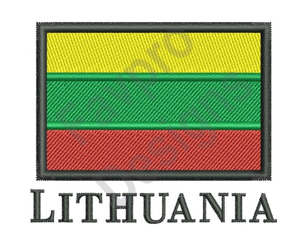 Lithuania Flag - Machine Embroidery Design - Etsy
