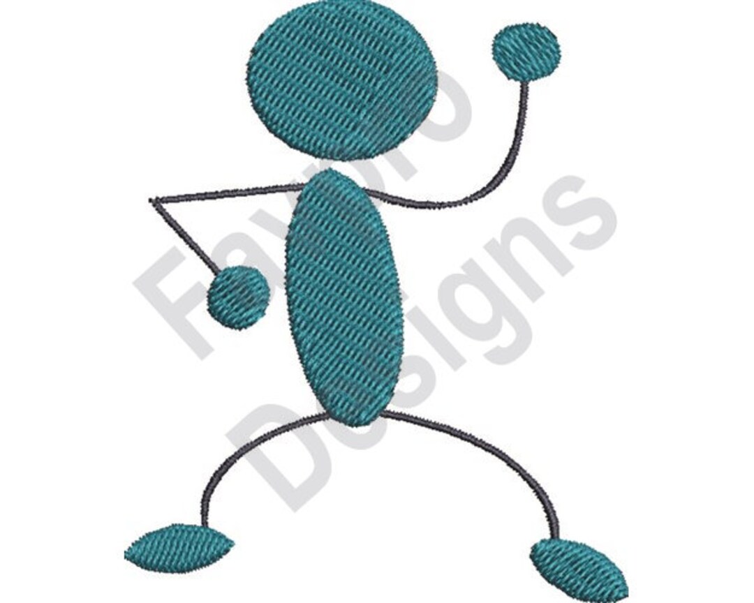 Stickman Dancing - Machine Embroidery Design - Etsy