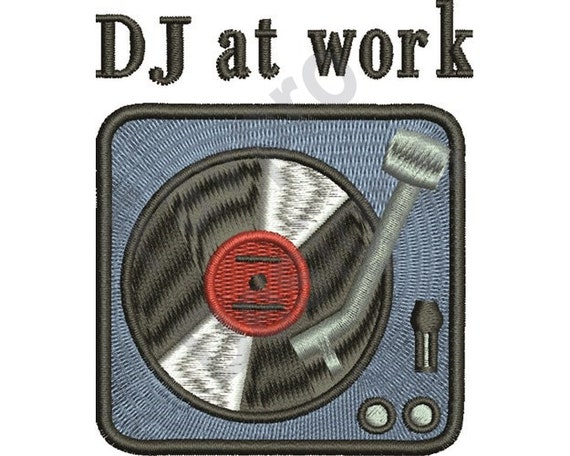 Dj at Work Machine Embroidery Design | Etsy