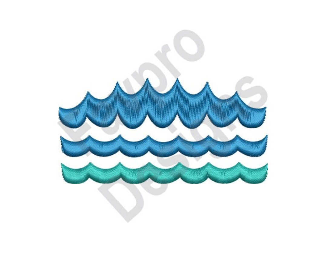 Water Waves - Machine Embroidery Design - Etsy