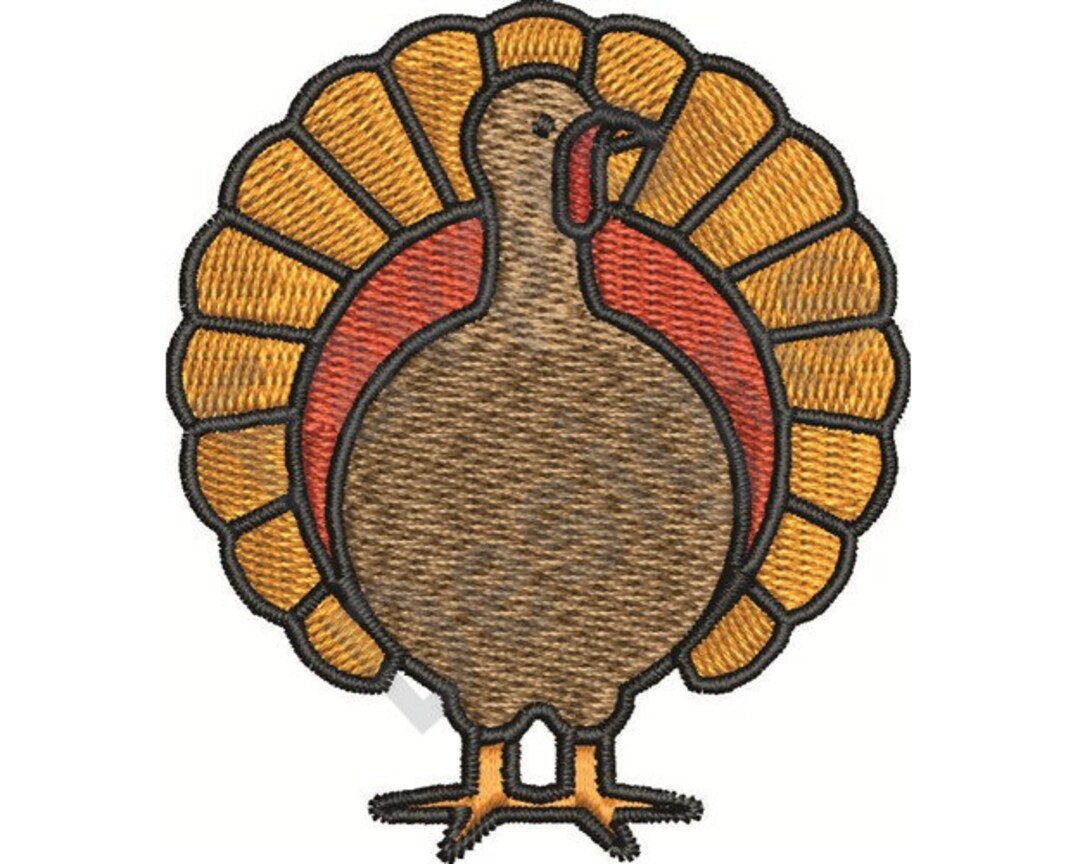 Thanksgiving Turkey - Machine Embroidery Design - Etsy