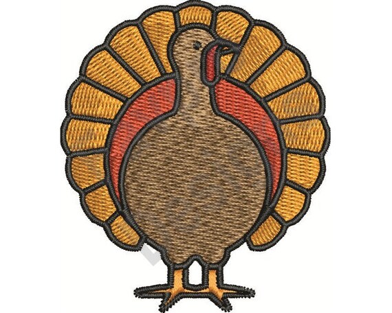 Thanksgiving Turkey Machine Embroidery Design - Etsy