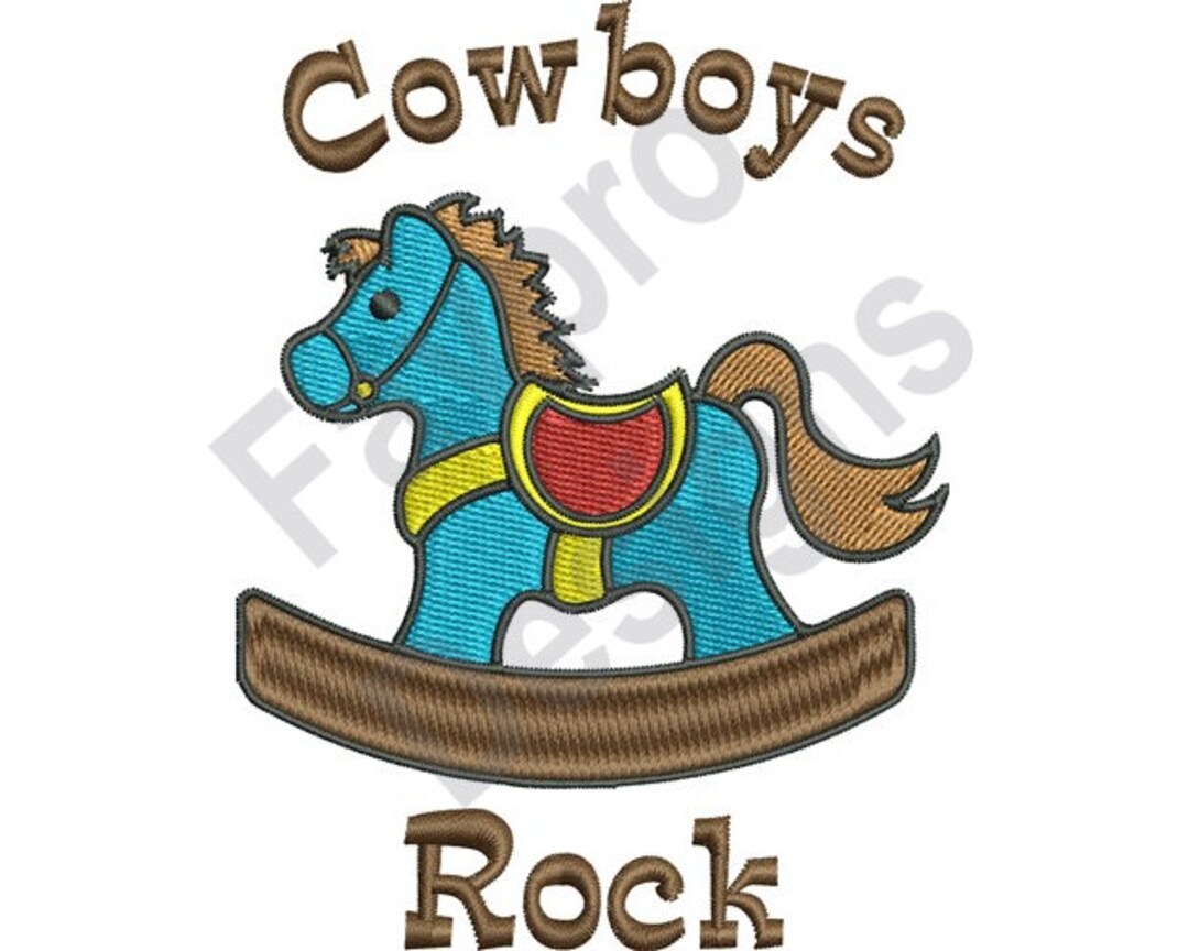 Cowboys Rock - Machine Embroidery Design - Etsy