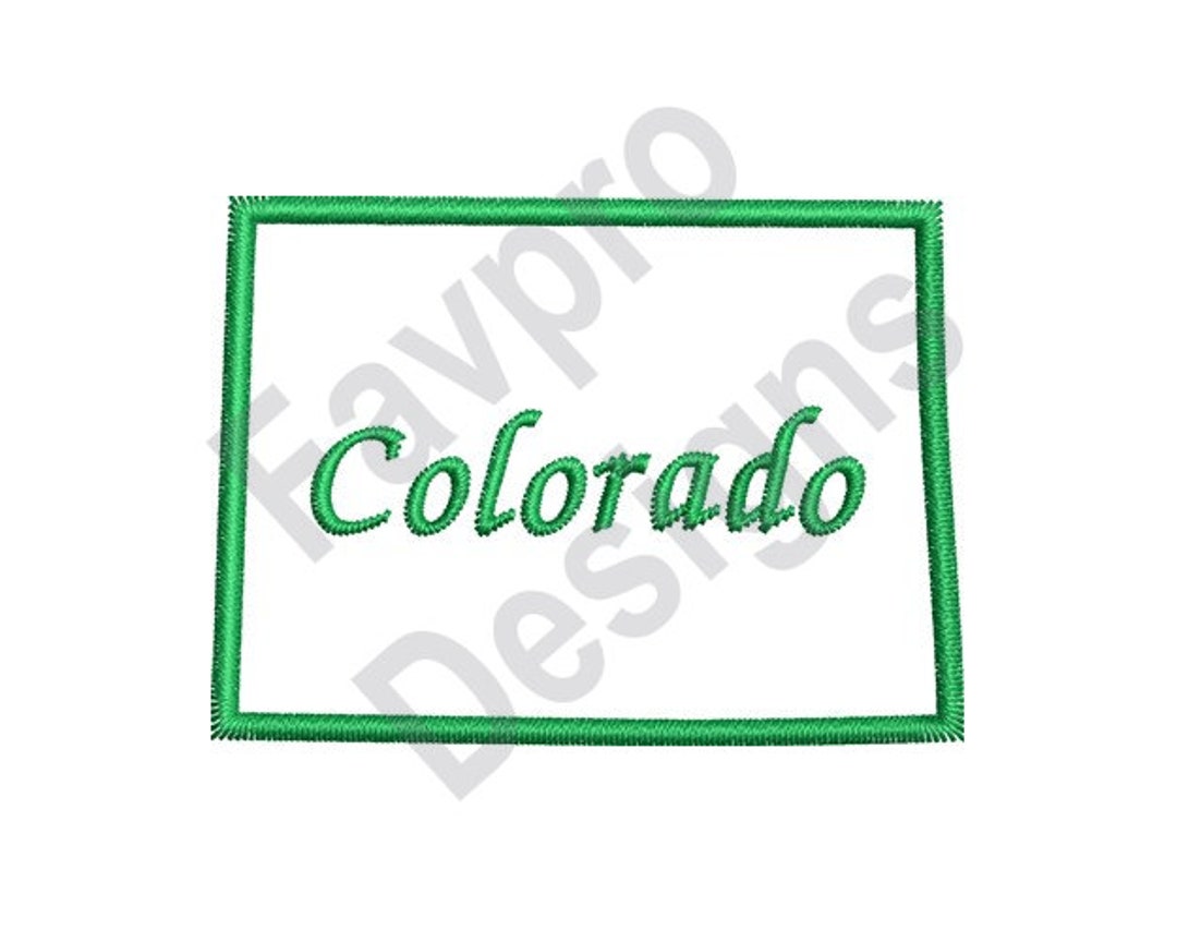 Colorado Outline - Machine Embroidery Design - Etsy