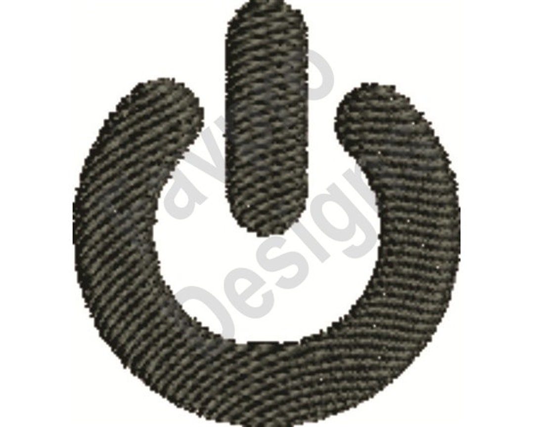 Power Button - Machine Embroidery Design - Etsy