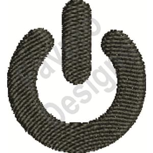 Power Button - Machine Embroidery Design - Etsy