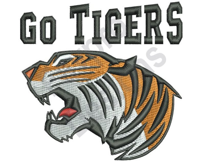 Go Tigers Machine Embroidery Design | Etsy