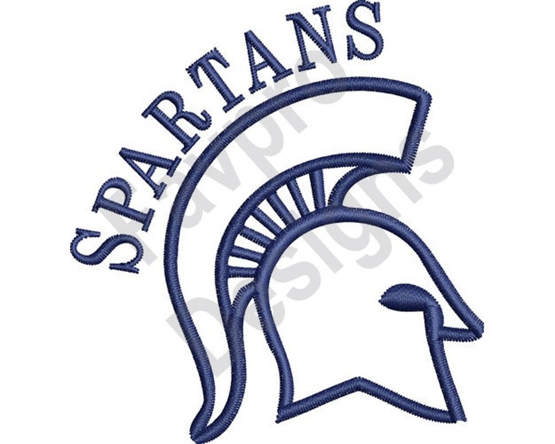 Spartan Head Outline - Machine Embroidery Design - Etsy