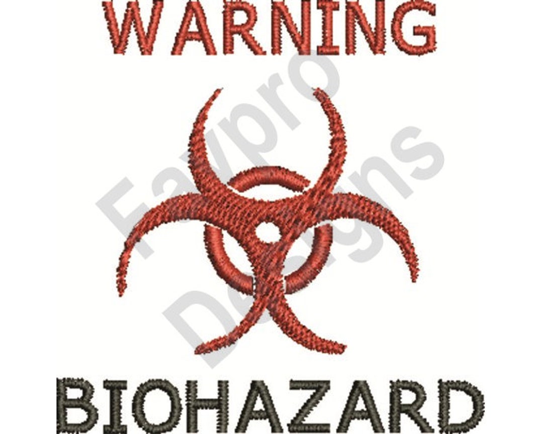 Warning Biohazard - Machine Embroidery Design - Etsy