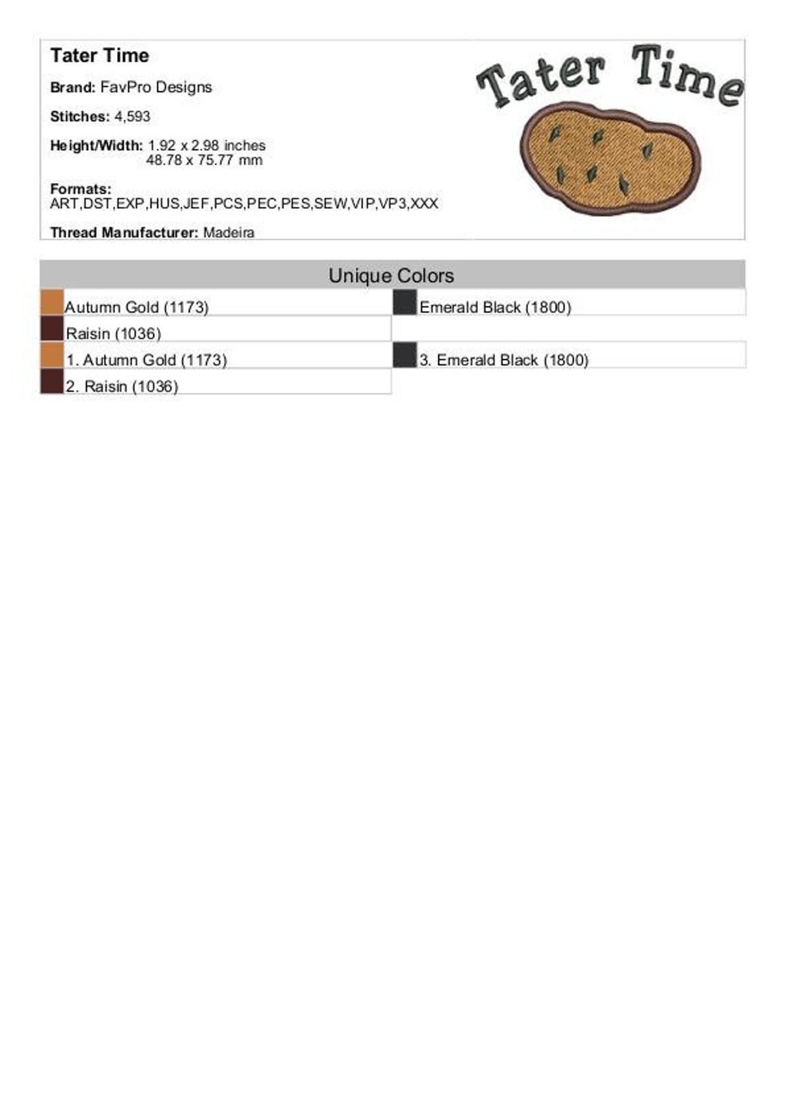 Tater Time Machine Embroidery Design | Etsy