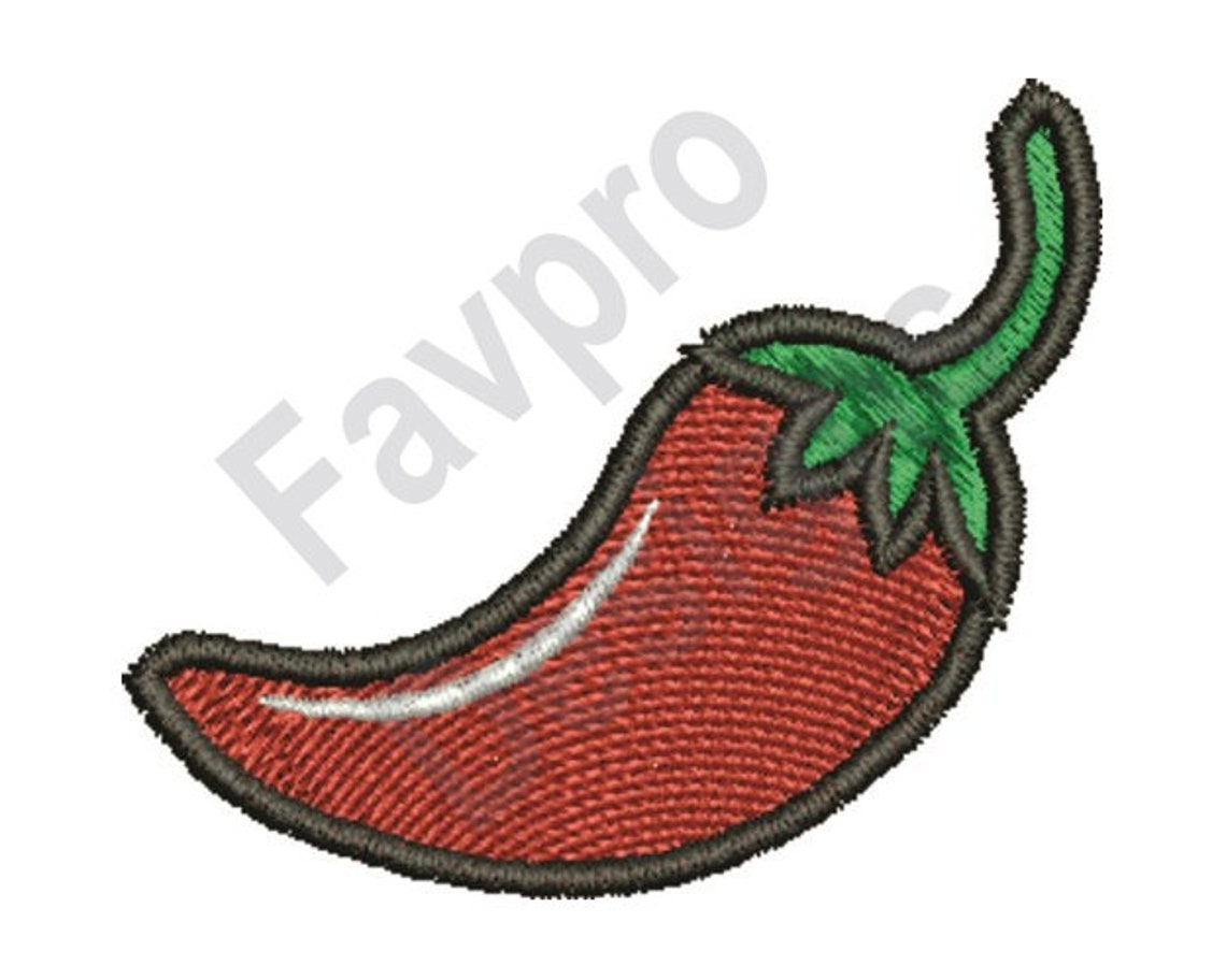 Chili Pepper Machine Embroidery Design - Etsy