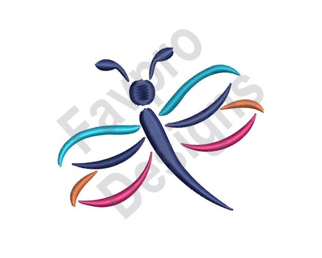 Colorful Dragonfly - Machine Embroidery Design - Etsy