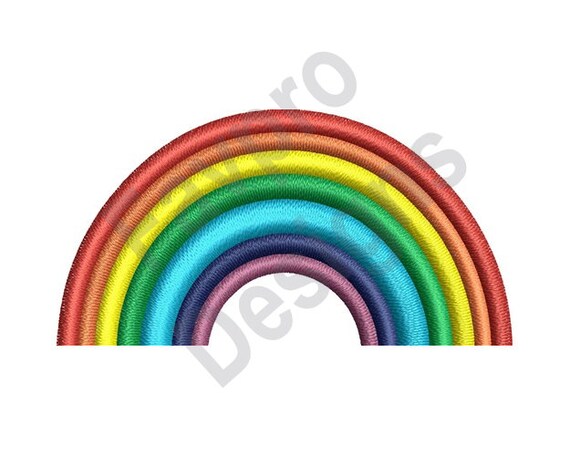 Rainbow Machine Embroidery Design | Etsy