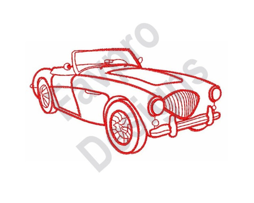 Car Outline - Machine Embroidery Design - Etsy