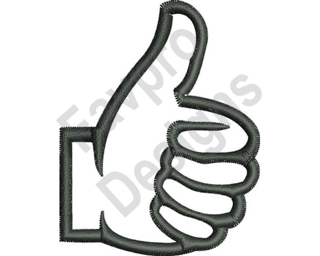 Thumbs up Outline - Machine Embroidery Design - Etsy