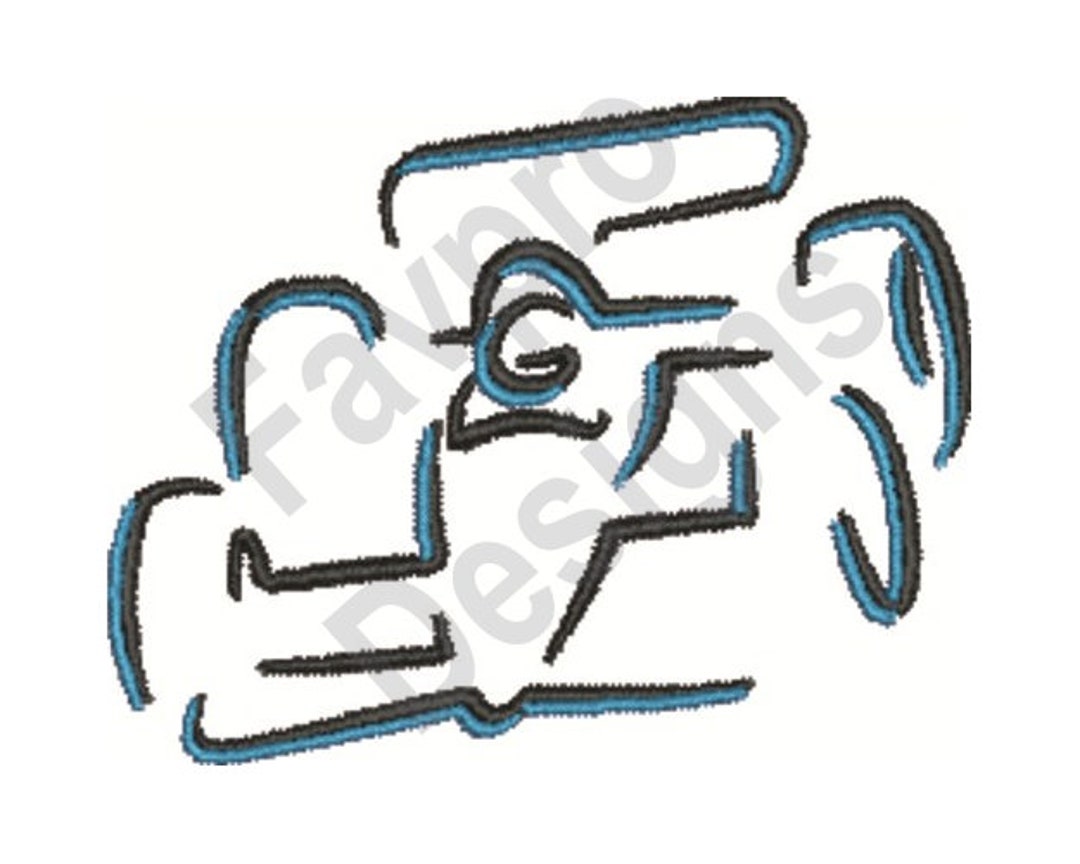 Race Car - Machine Embroidery Design - Etsy