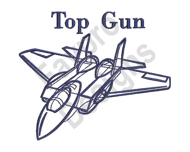 Top Gun - Machine Embroidery Design - Etsy
