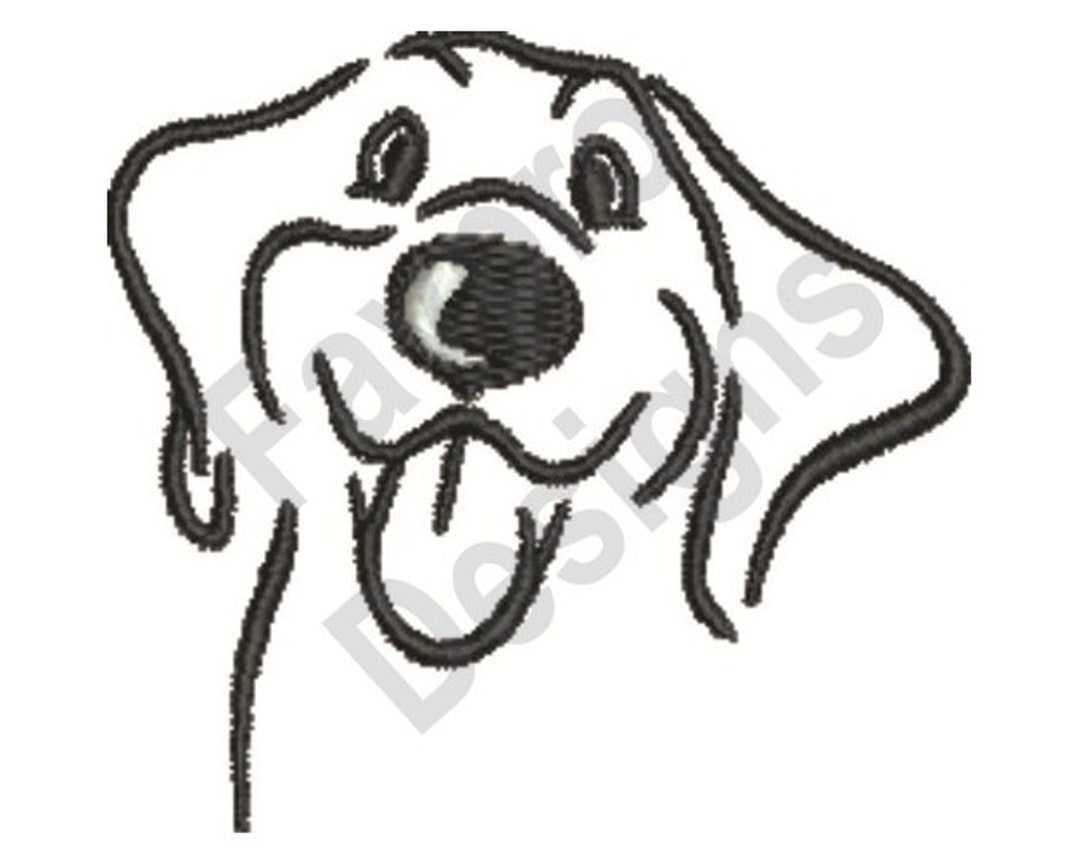 Dog Face - Machine Embroidery Design - Etsy