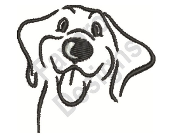 Dog Face Machine Embroidery Design | Etsy