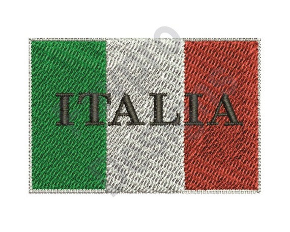 Italian Flag Machine Embroidery Design - Etsy
