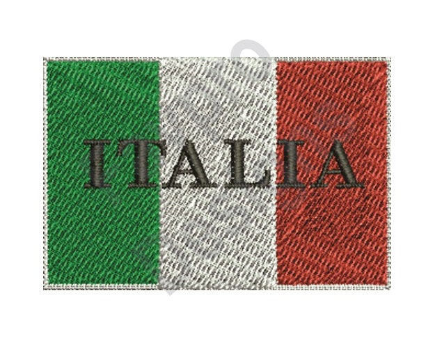 Italian Flag Machine Embroidery Design - Etsy