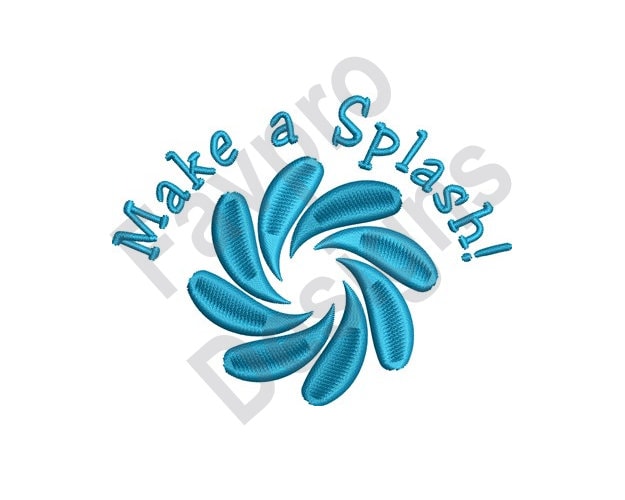 Make A Splash Machine Embroidery Design - Etsy