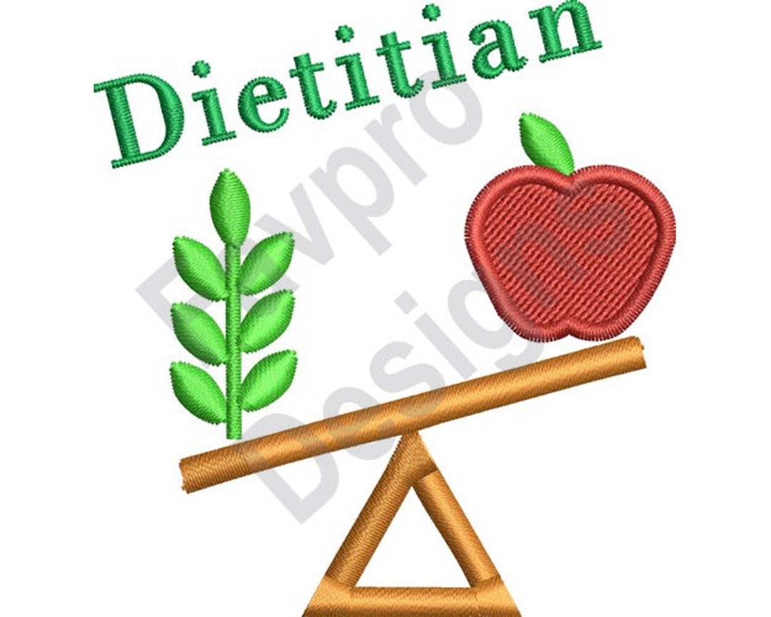 Dietitian Balance - Machine Embroidery Design - Etsy