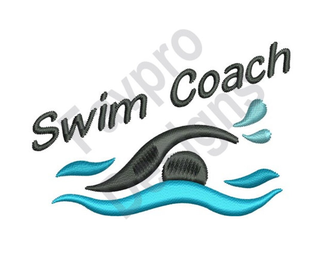 Swim Coach - Machine Embroidery Design - Etsy