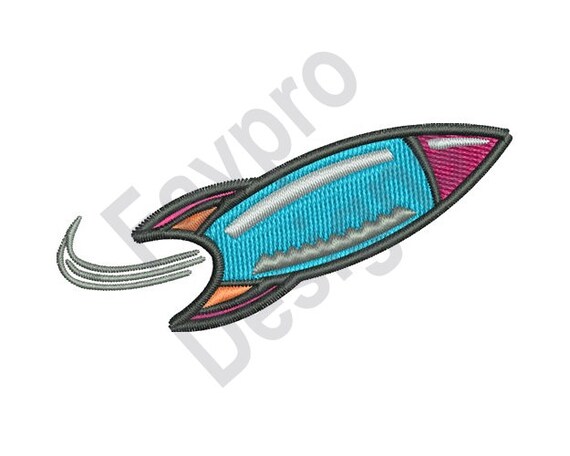 Rocket Machine Embroidery Design - Etsy