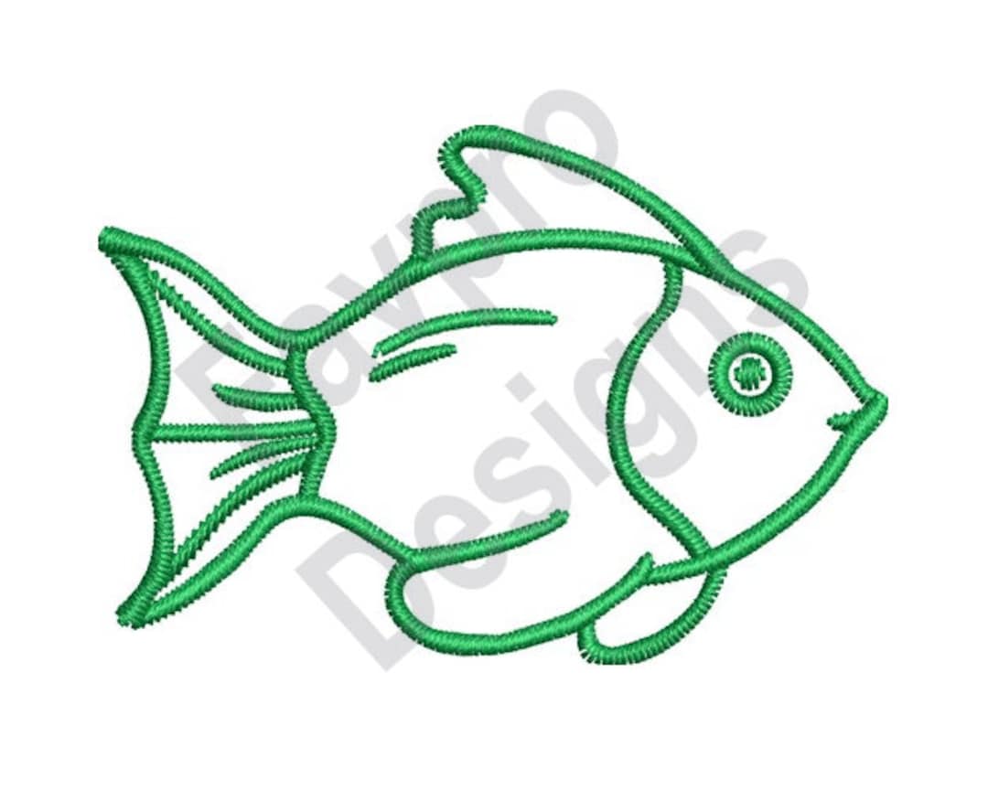 Fish Outline - Machine Embroidery Design - Etsy