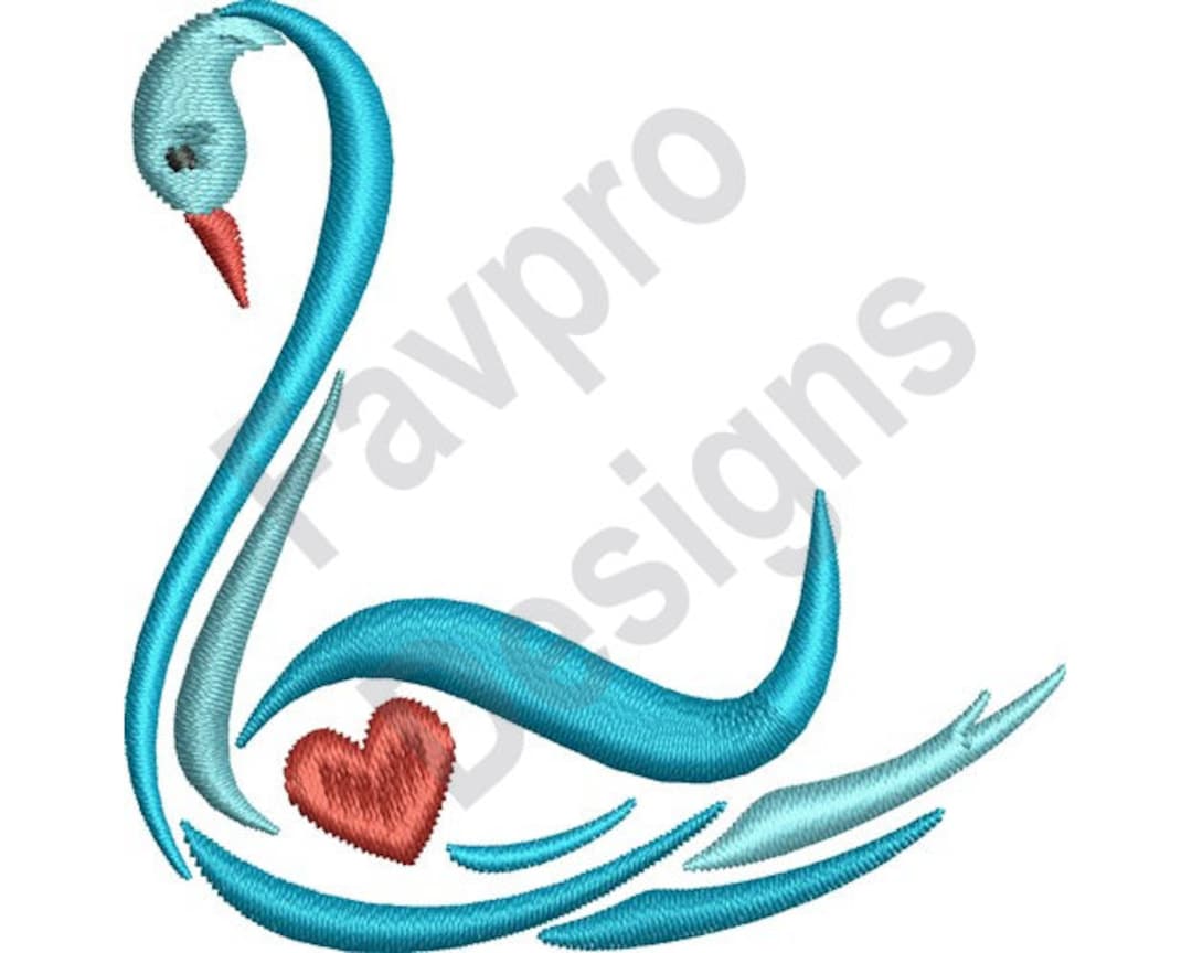 Swan - Machine Embroidery Design - Etsy