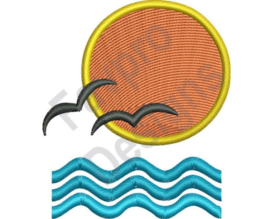 Ocean Scene - Machine Embroidery Design - Etsy