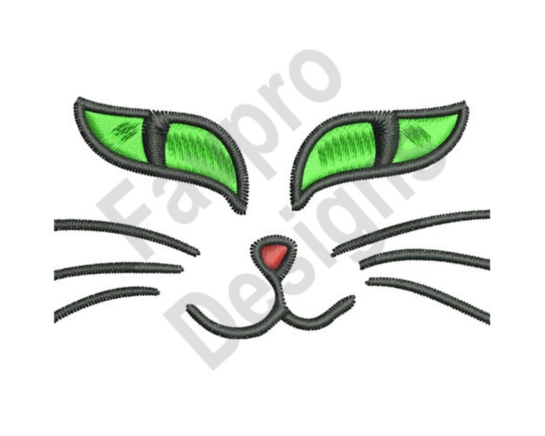 Cat Face - Machine Embroidery Design - Etsy