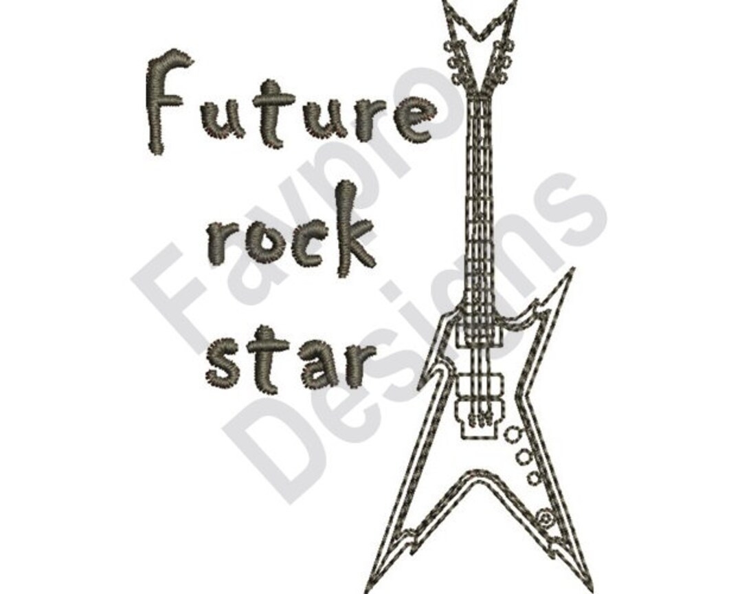 Future Rock Star - Machine Embroidery Design - Etsy