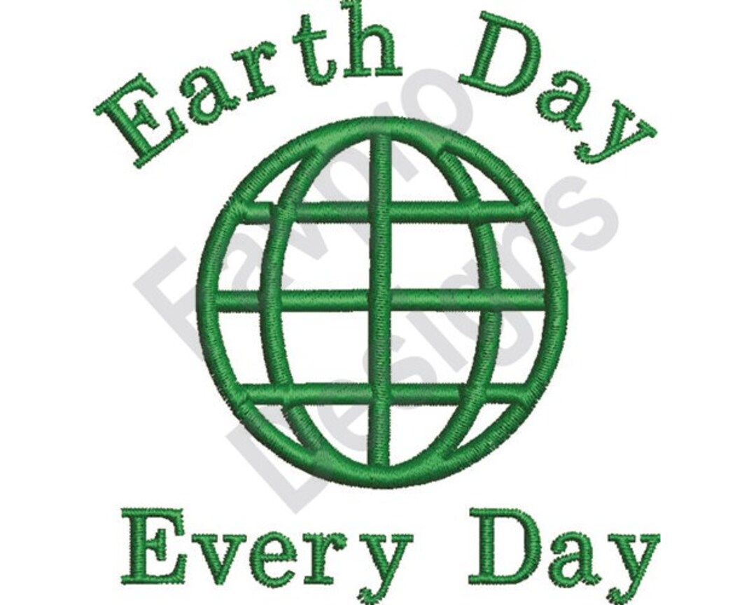 Earth Day - Machine Embroidery Design - Etsy