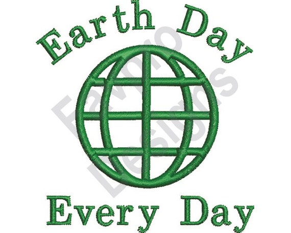 Earth Day Machine Embroidery Design | Etsy